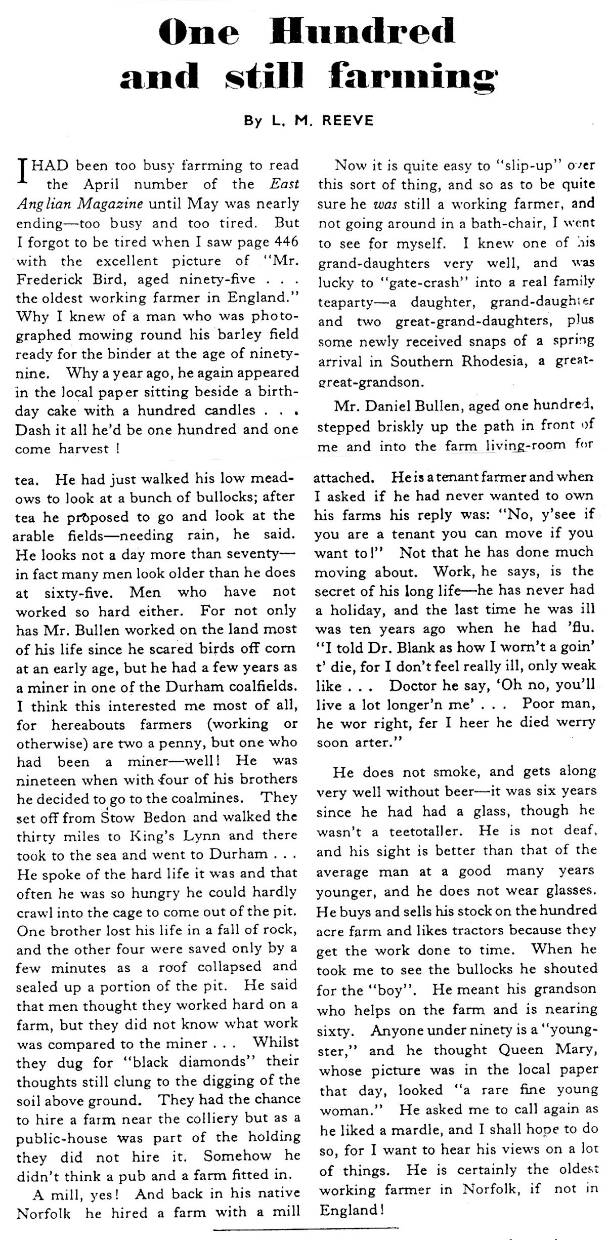 Daniel Bullen – Carbrooke History