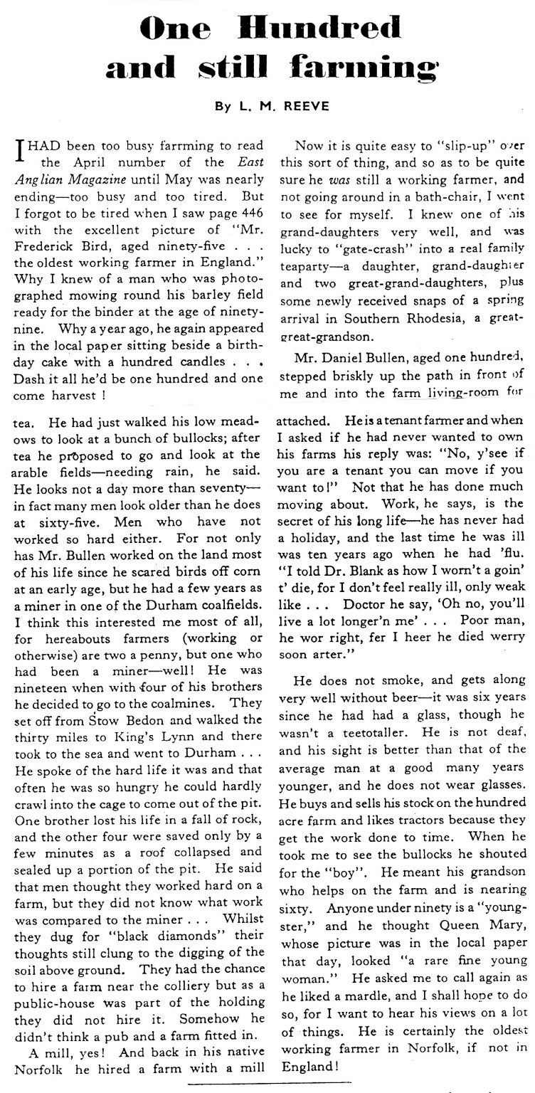 Daniel Bullen – Carbrooke History